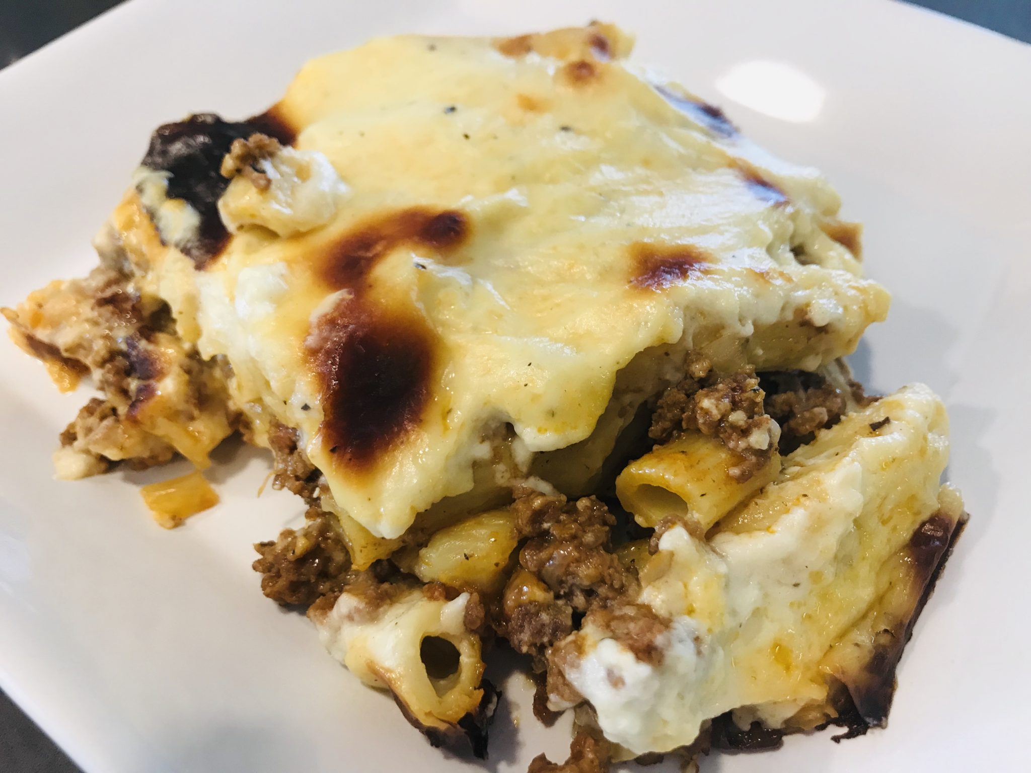 Pasta With Bechamel Sauce (Egyptian Pasta Casserole) – If the Oven Mitt ...